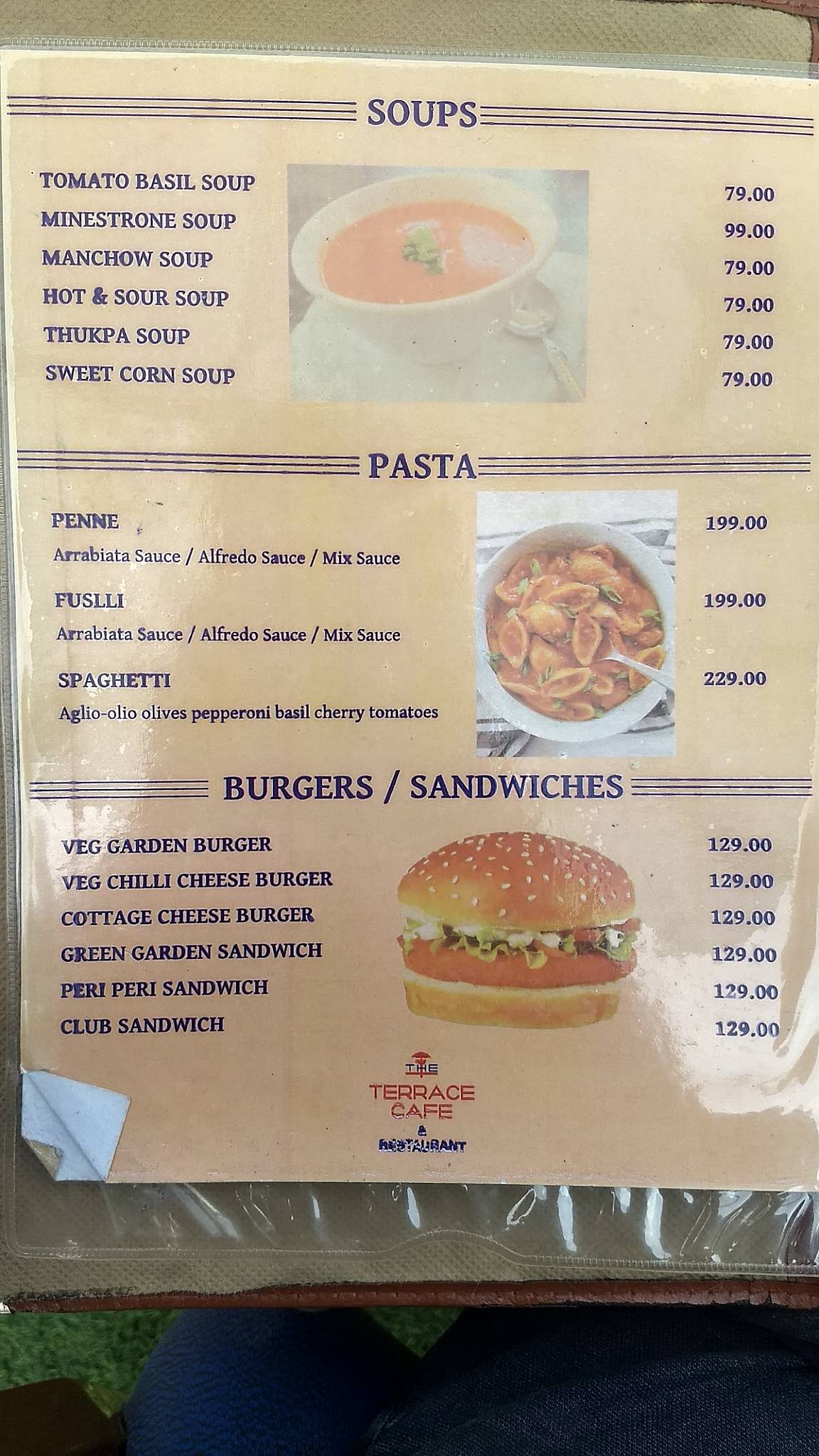 Menu at The Terrace Cafe & Restaurant, Haridwar