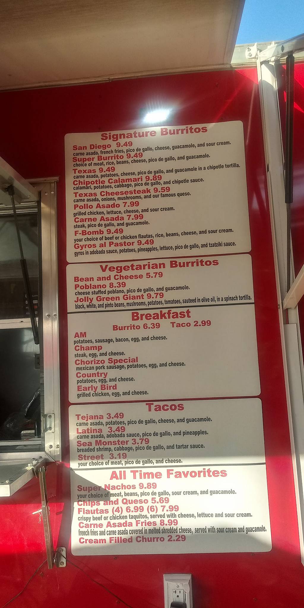 Menu at The Water Tank pub & bar, Austin
