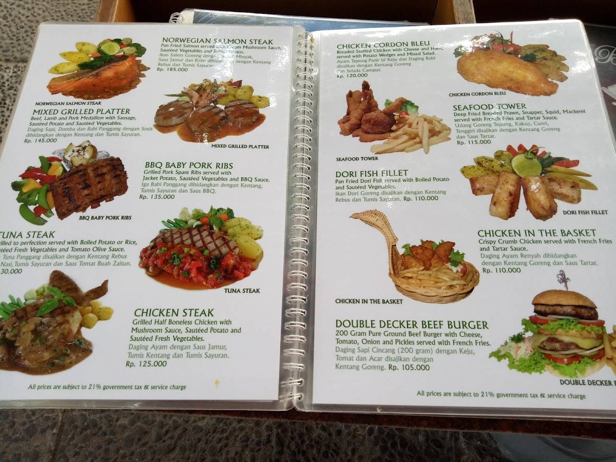 Menu at The Wharf Restaurant Bali, Kuta Selatan