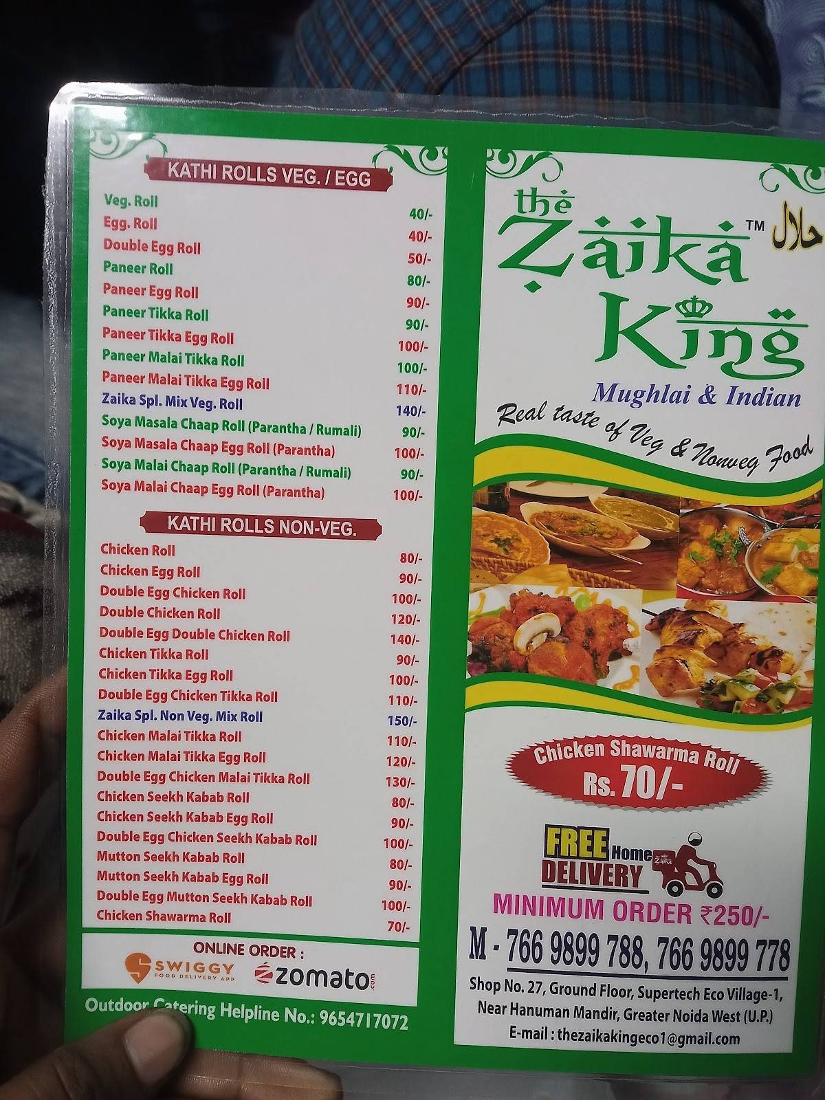 Menu at The Zaika king, Greater Noida, Shop no.27