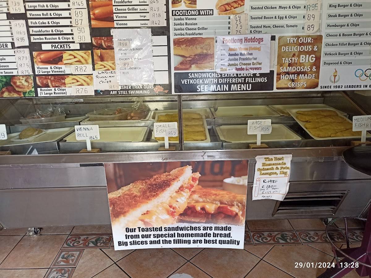 Menu at Theo's Kitchen restaurant, Centurion