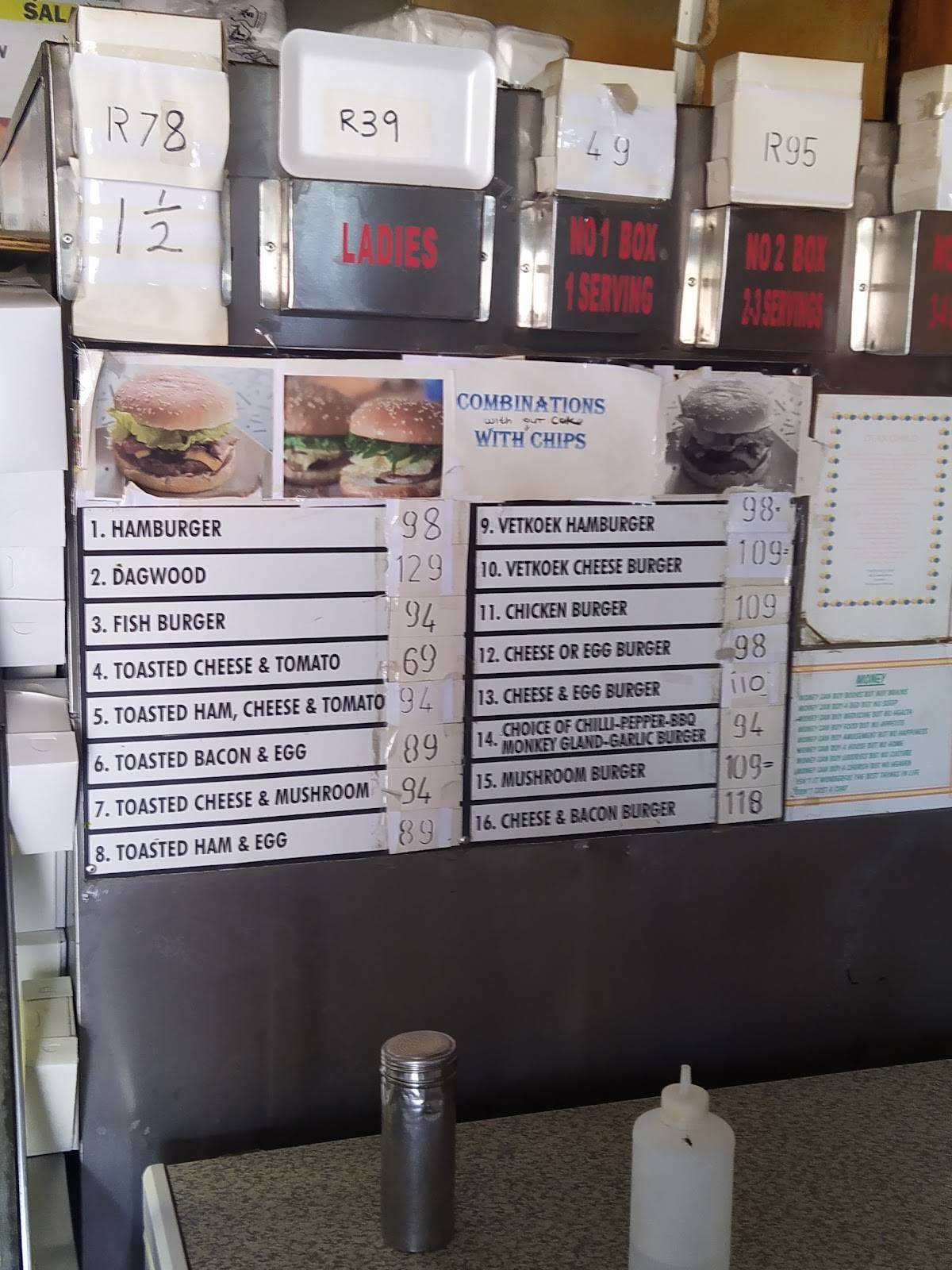 Menu at Theo's Kitchen restaurant, Centurion