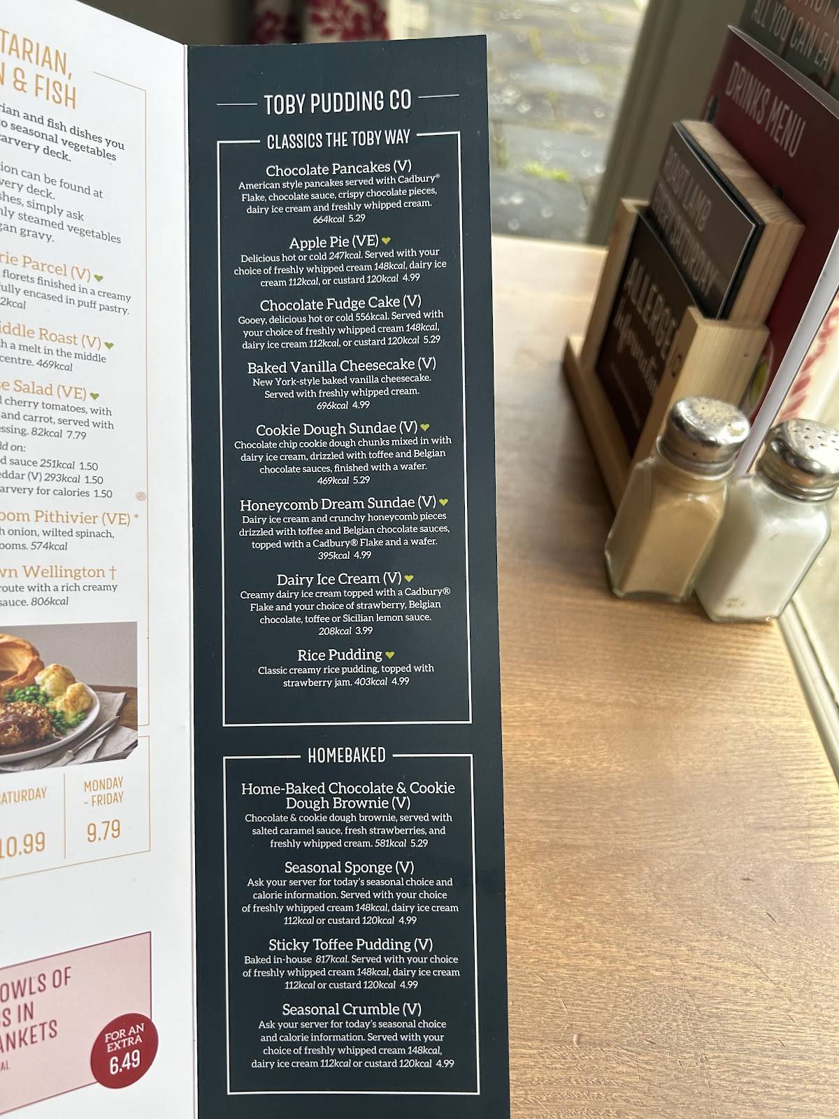 Menu at Toby Carvery Edinburgh restaurant, Edinburgh, 41 Howden Hall Rd