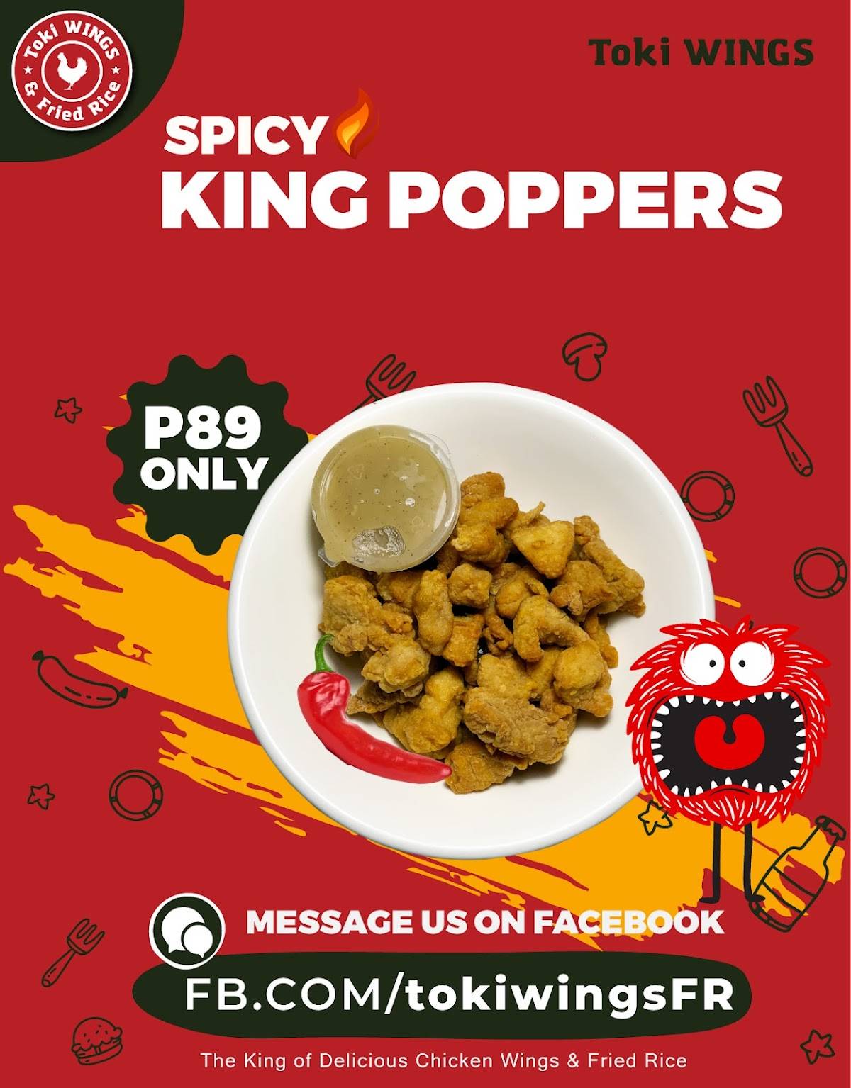Menu at Toki WINGS restaurant, Tanauan