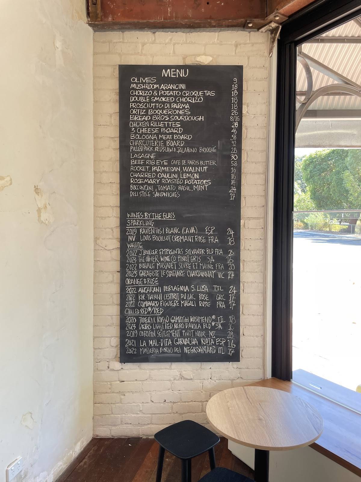 Menu at Tom's Providore & Wine Bar, Perth