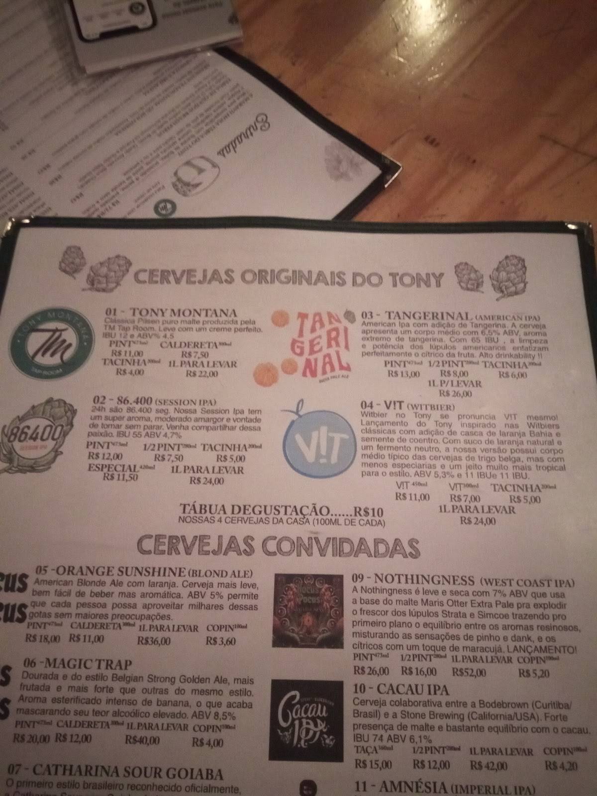 Menu em Tony Montana Pizzaria, Volta Redonda