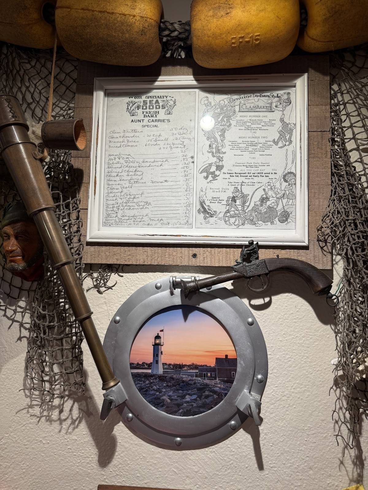 Menu at Tony’s Chowder House restaurant, Mount Dora