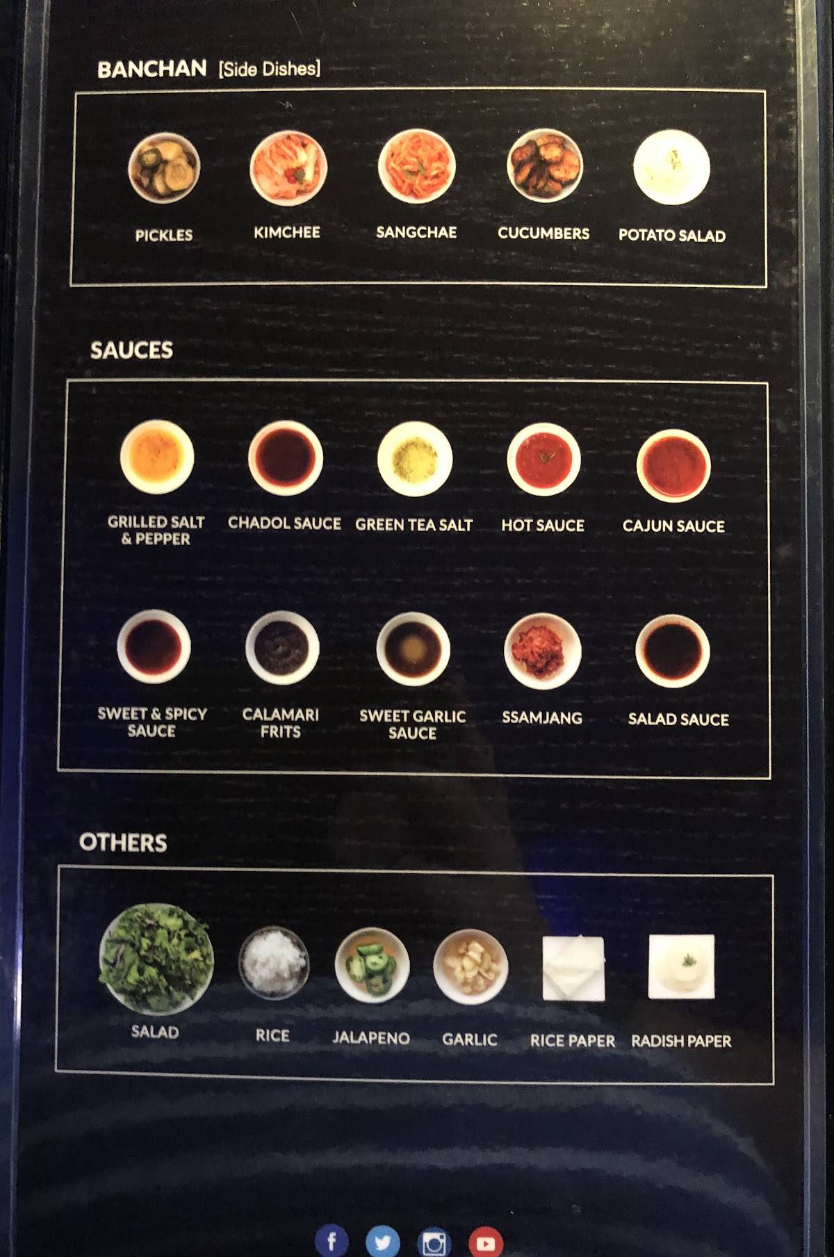 Menu at Gen Korean BBQ House, Torrance, Crenshaw Blvd