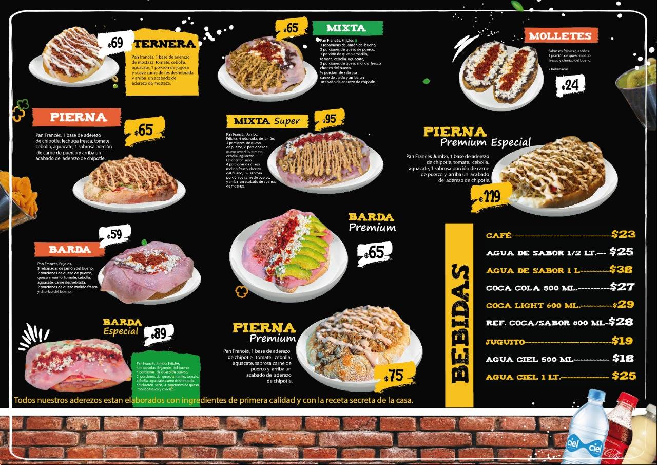 Carta del restaurante Gorditas y Tortas Las Sabrosas, Ciudad Madero