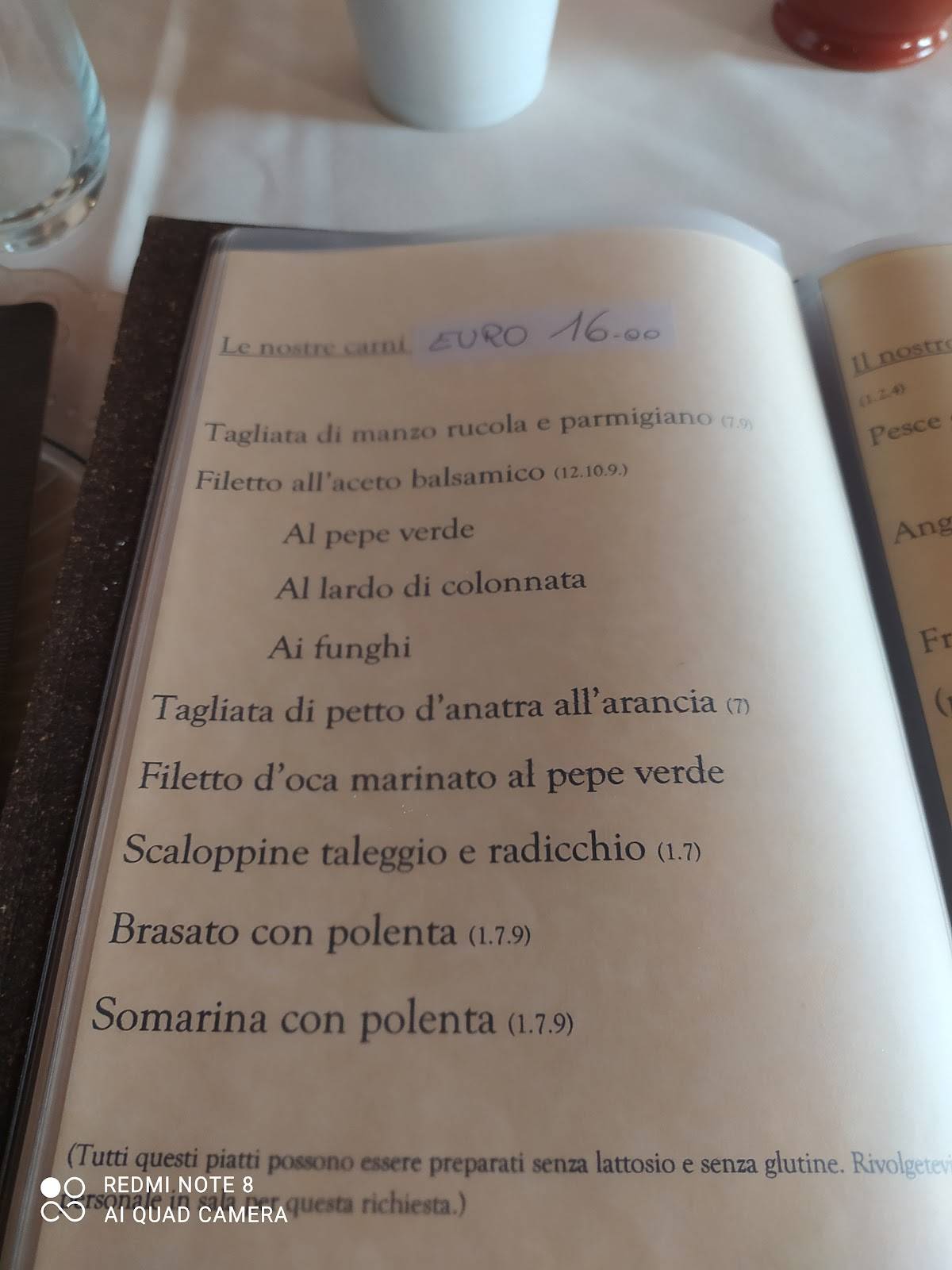 Menu da La Taverna del Tasso ristorante, Suzzara