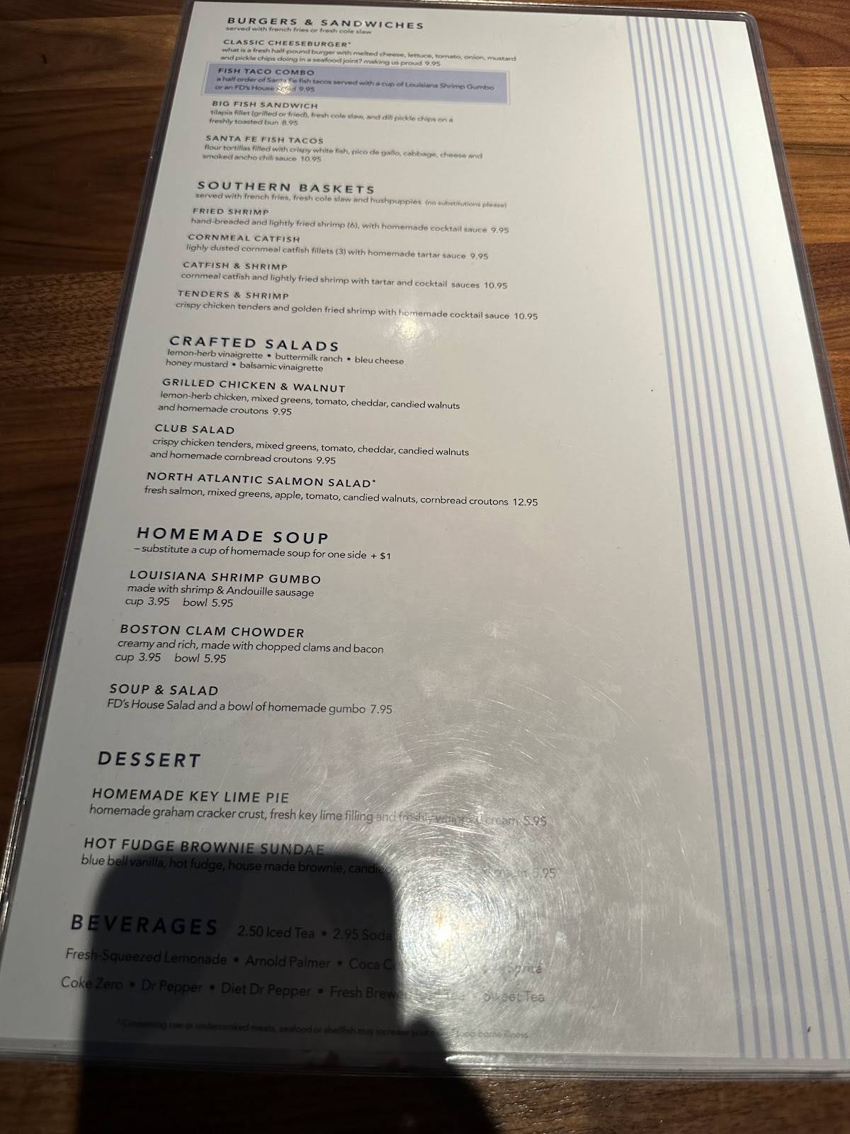 Menu at Fish Daddy's Grill House restaurant, Tulsa