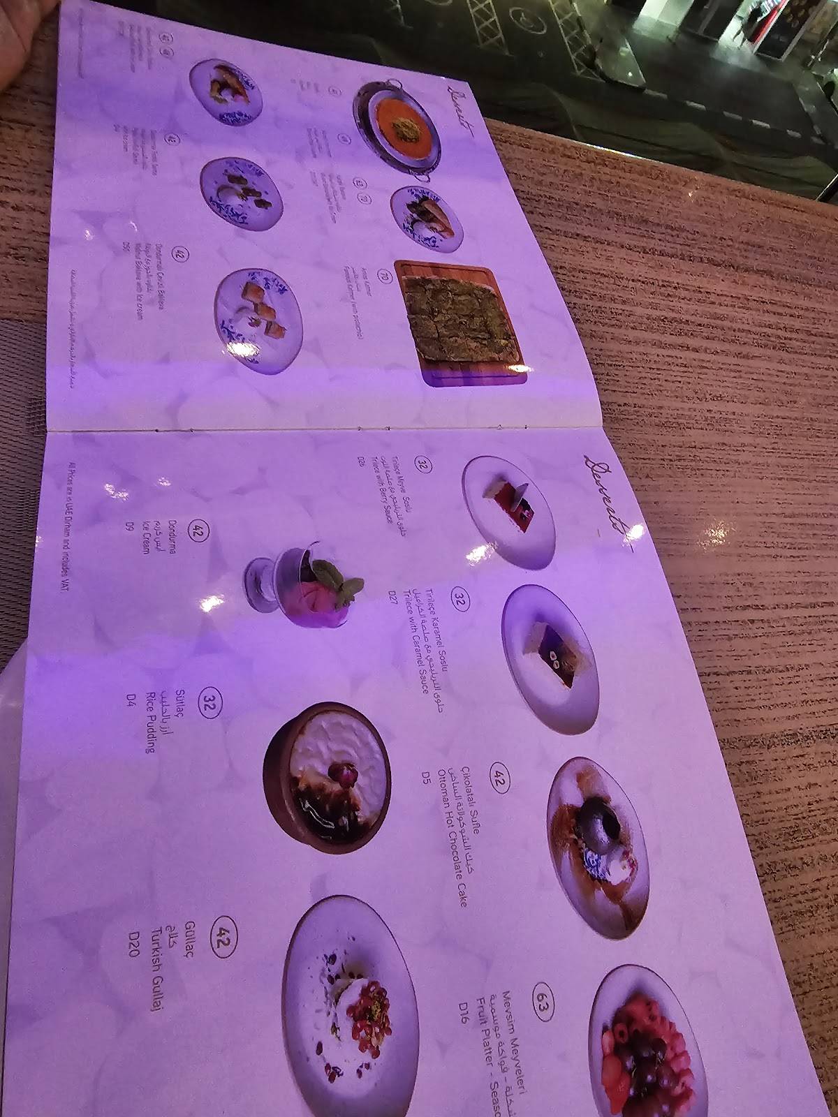 Menu at Turkish Village restaurant, Dubai, Jumeirah Beach Rd - near ...