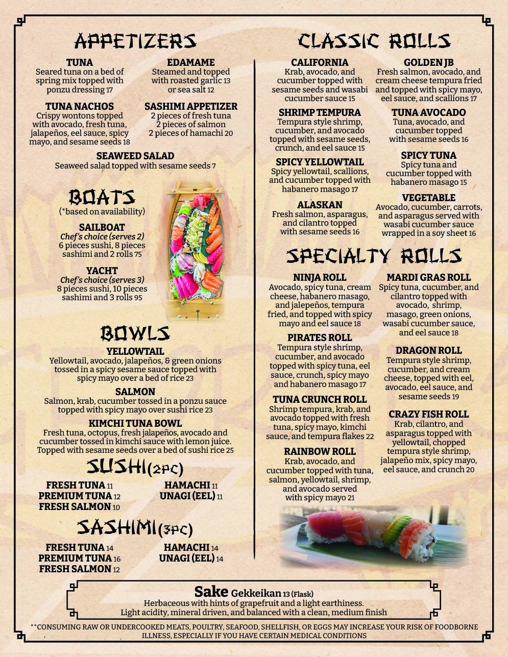 Menu at Two Georges Dockside Grille BBQ, Stuart