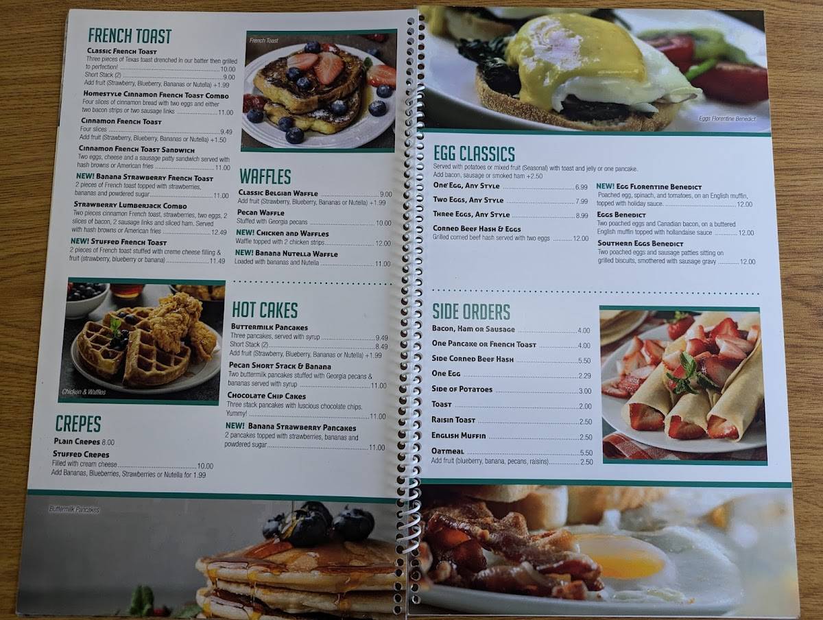 Menu at Two Sisters Restaurant, Milan