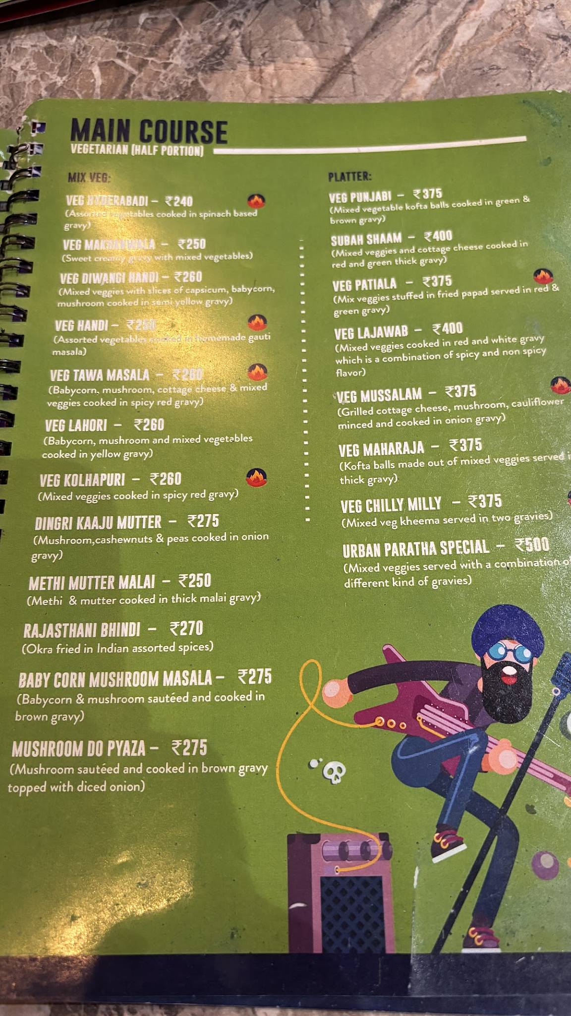 Menu at Urban paratha Willingdon, Kochi
