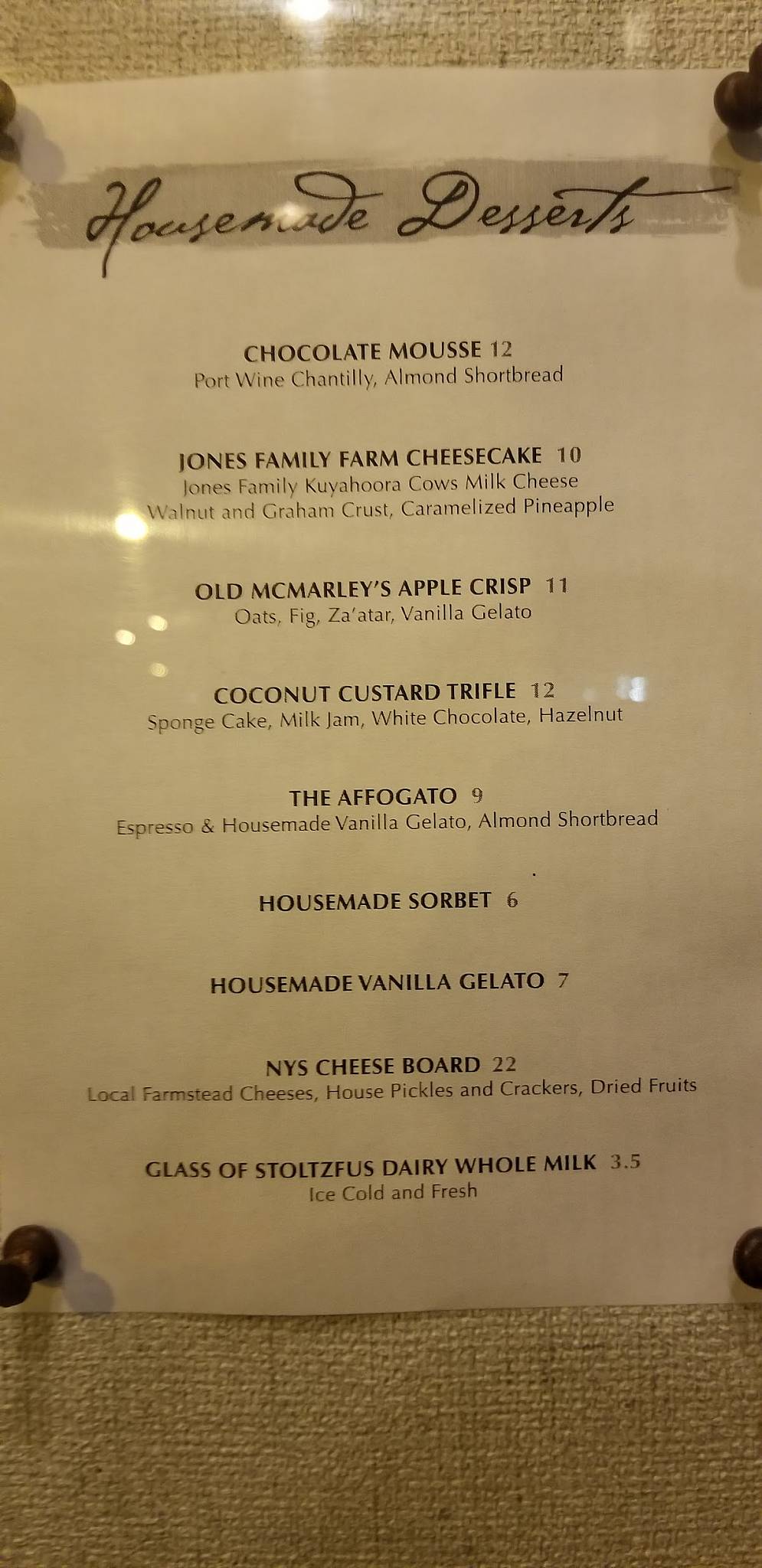 Menu at The Tailor and the Cook pub & bar, Utica