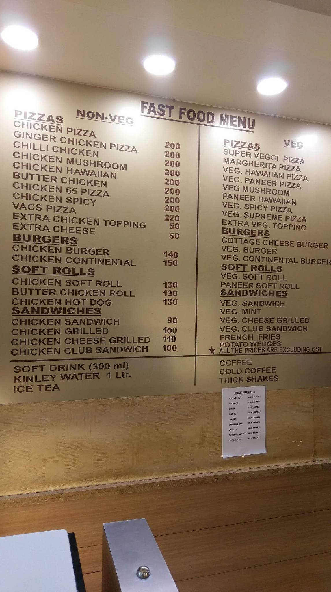 Menu at Vac's Pastries - KOKAPET, Hyderabad, One golden mile