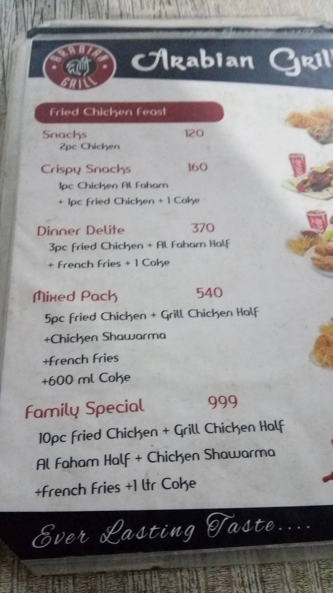 Menu at Arabian Grill, Vadodara