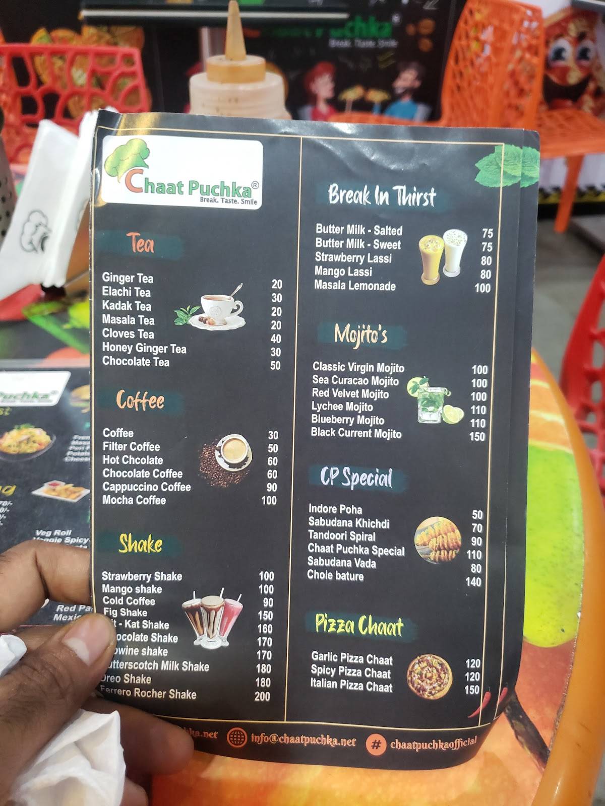 Menu at Vaishnavi food court - PUNJABI CHAAP CORNER - Chaat Puchka ...