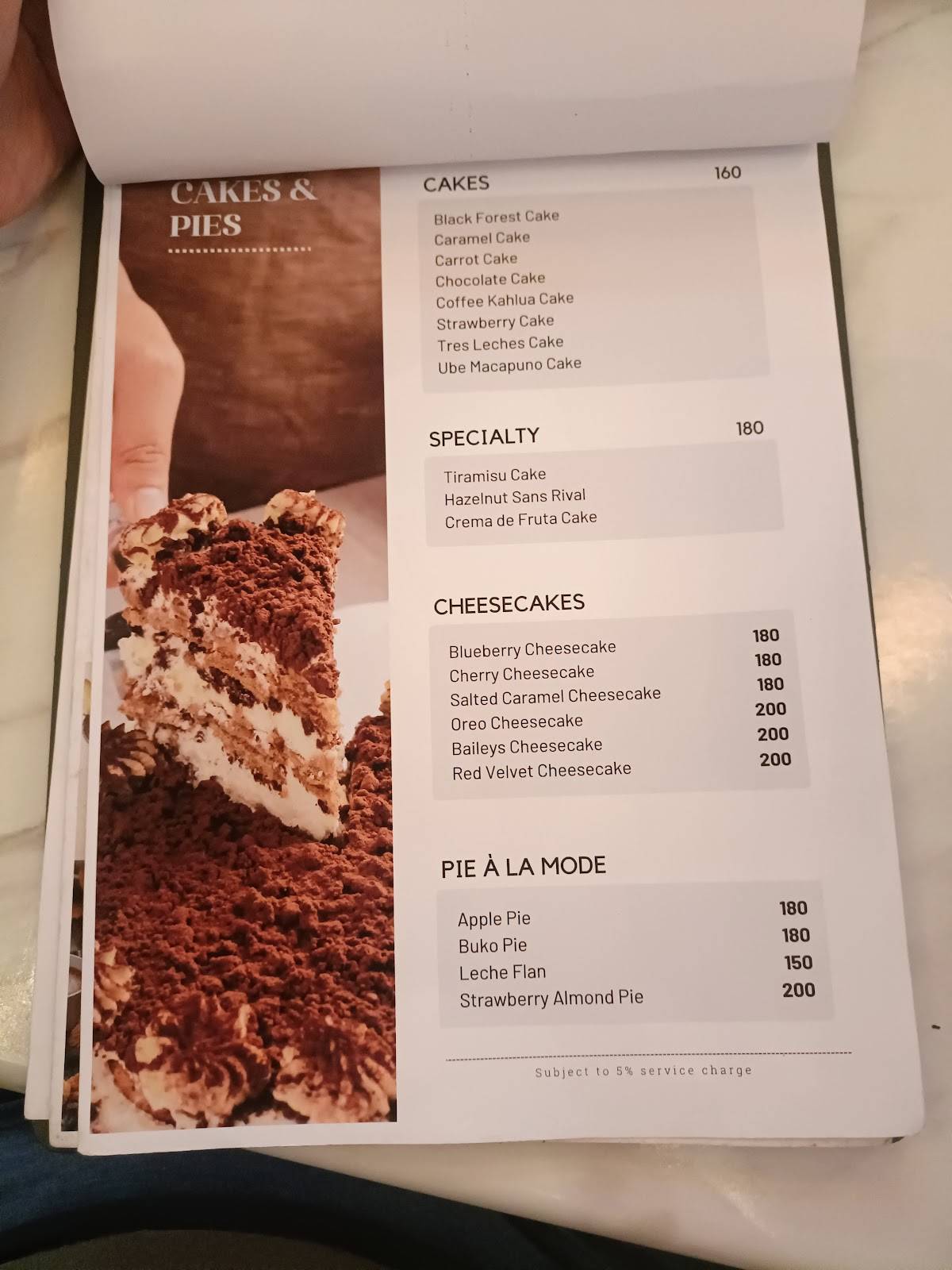 Menu at Victoria Bakery Loakan, Baguio