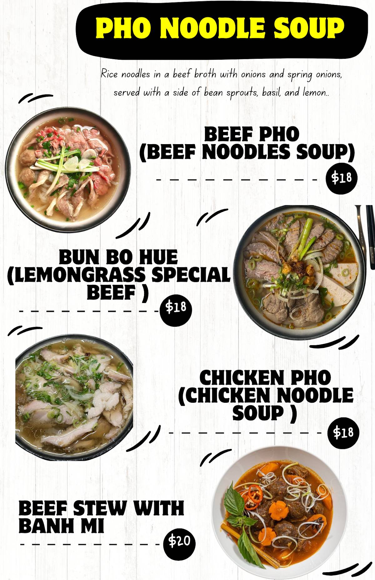 Menu at Viet Village Restaurant, Mentone