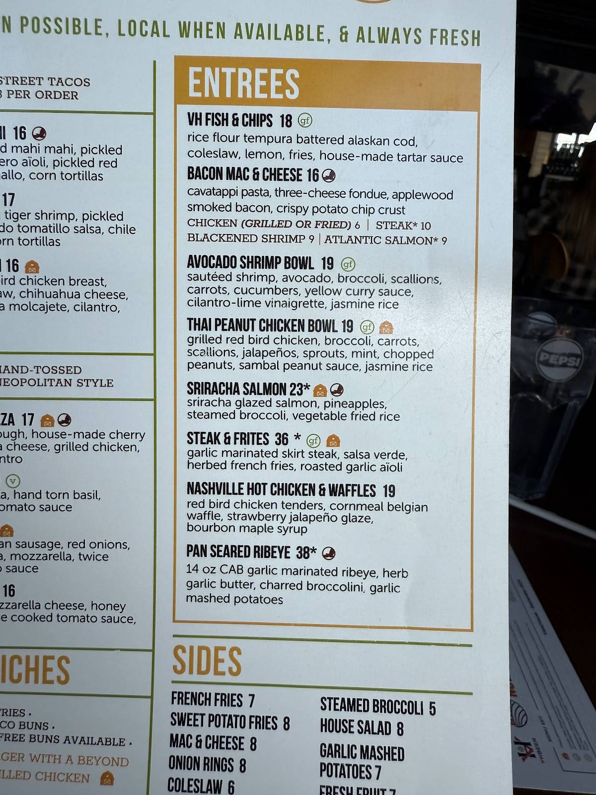 Menu at ViewHouse pub & bar, Colorado Springs