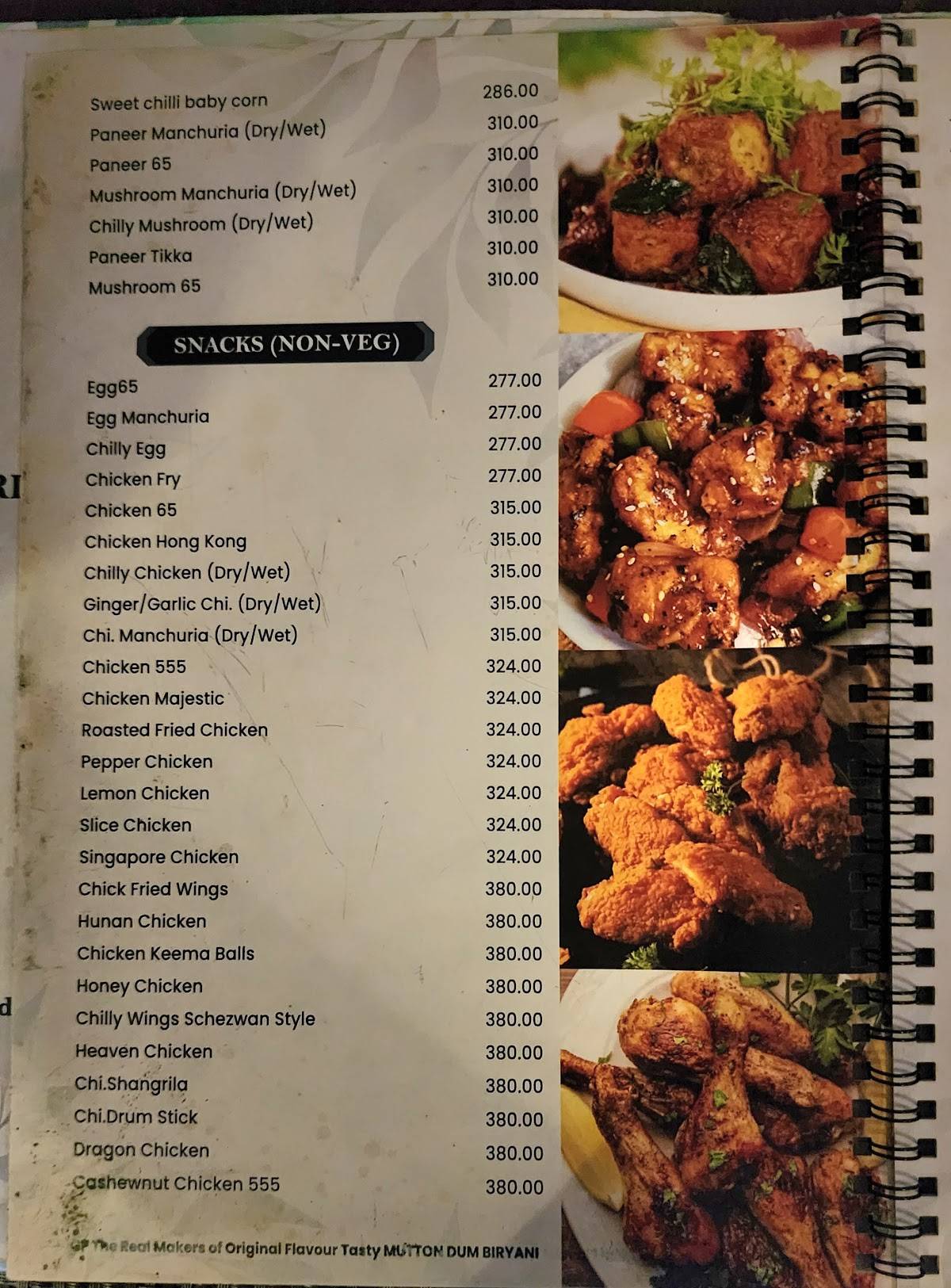 Menu at Golden Pavilion Family Restaurant, Vijayawada