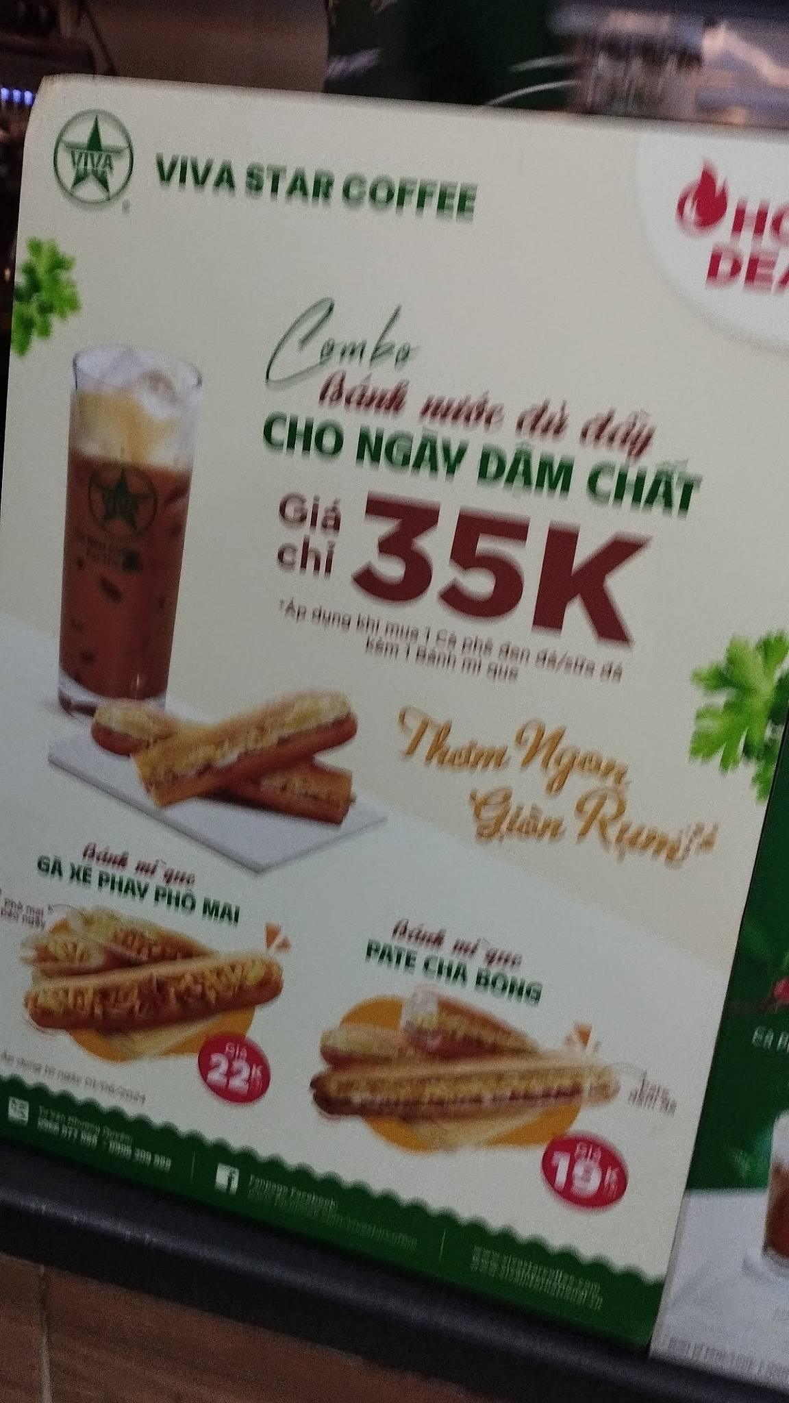 Menu at Viva Star Coffee Điện Biên Phủ cafe, Ho Chi Minh City