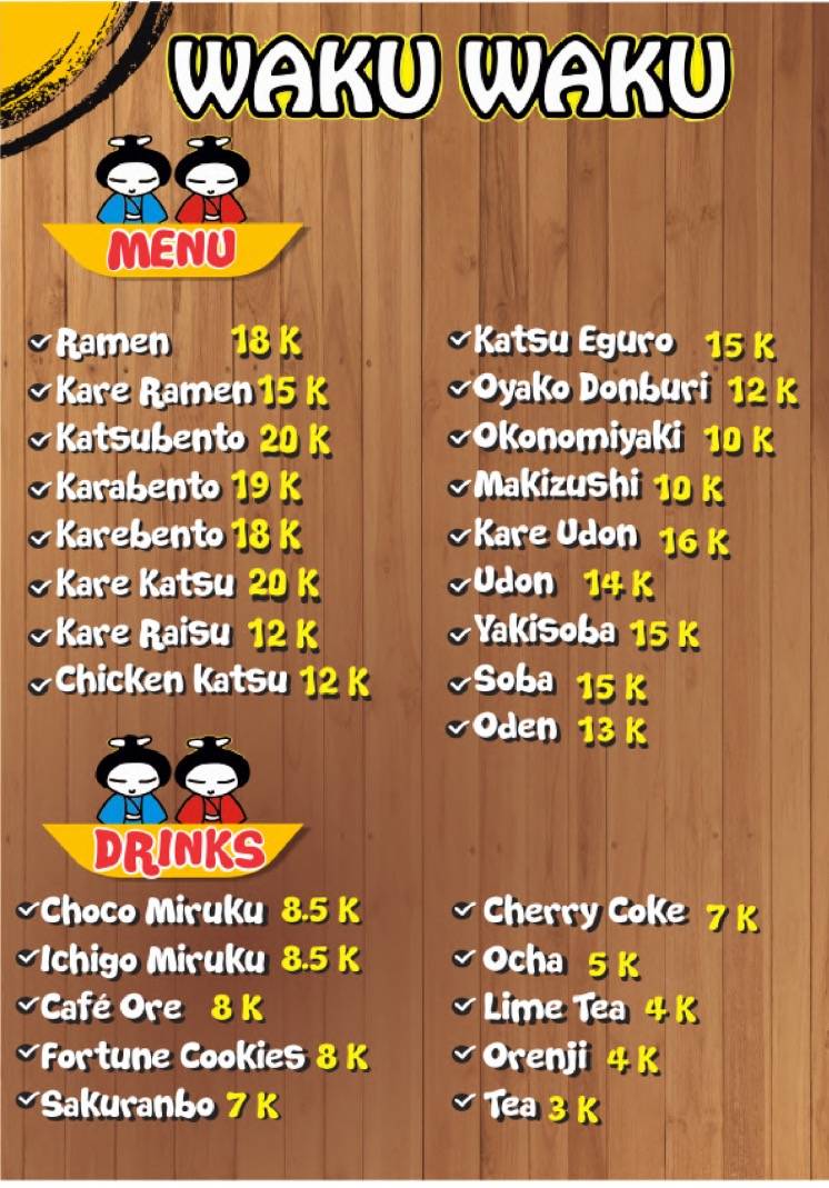 Carta del restaurante WAKU - WAKU, Klaten