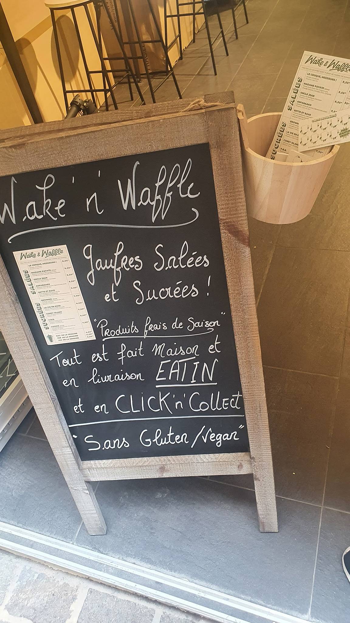 Menu at Wake & Waffle restaurant, Monaco-Ville