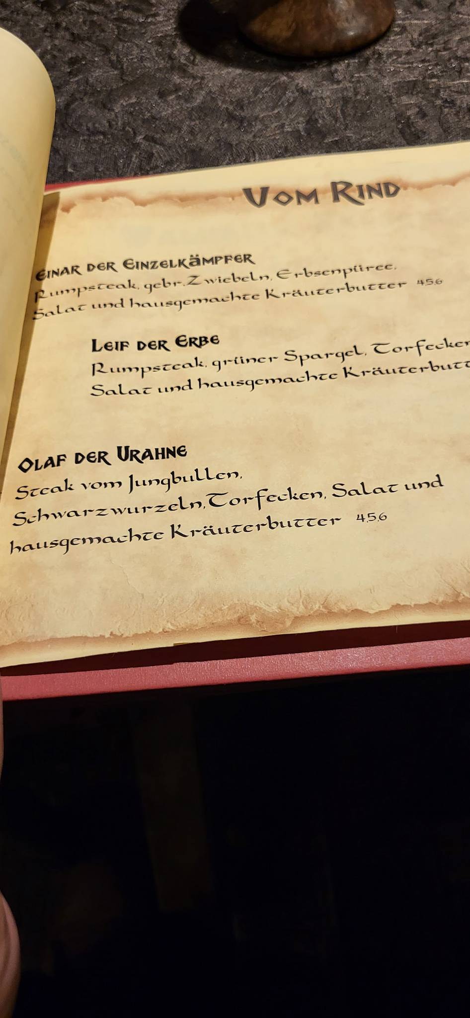 Speisekarte von Walhalla Wikinger Restaurant in Großefehn, Großefehn