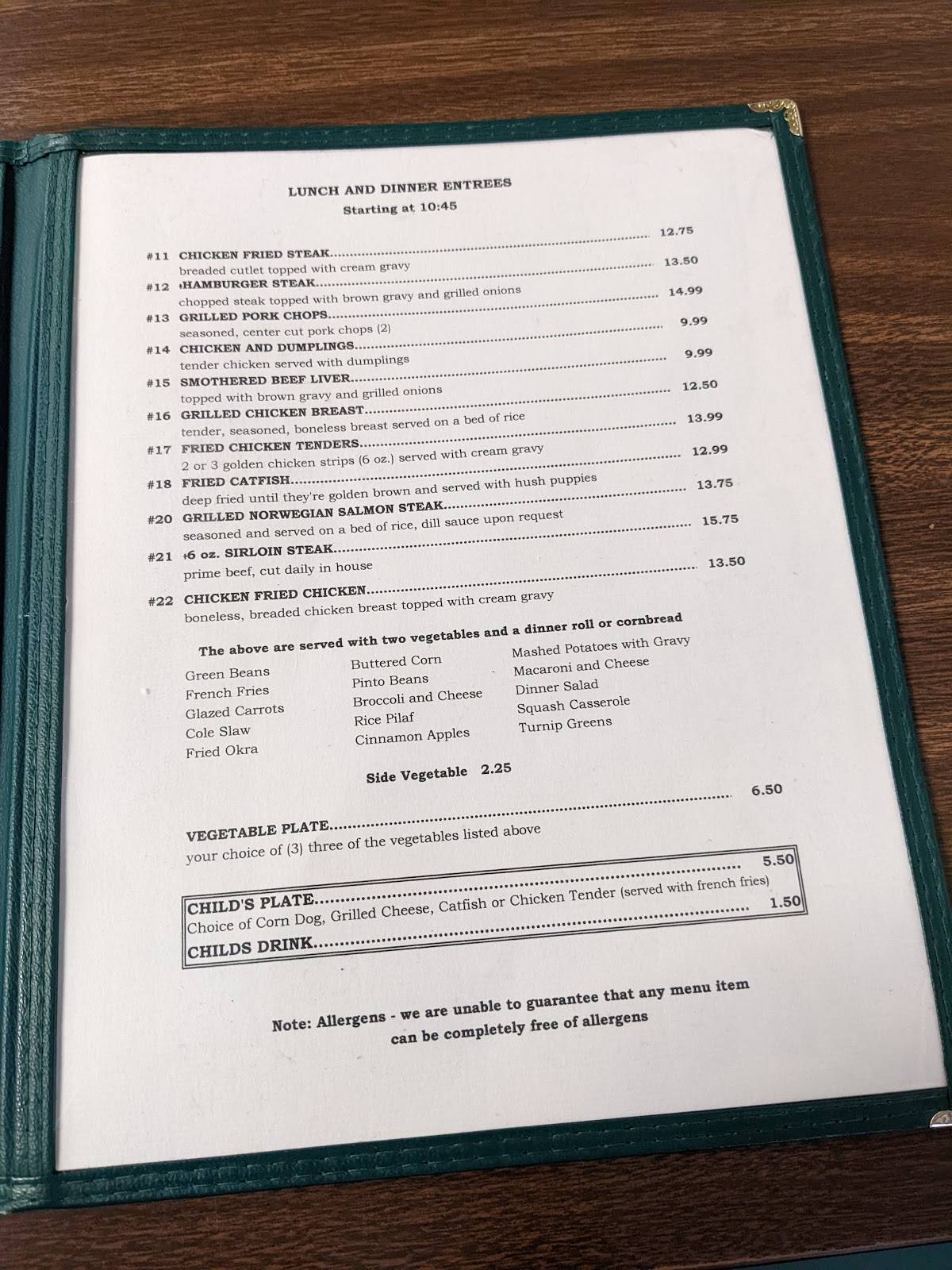 Menu at West Side Cafe, Fort Worth