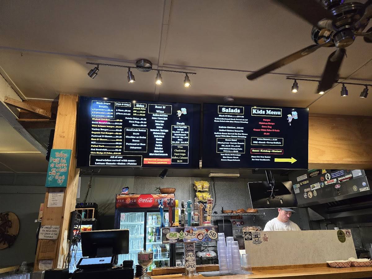 Menu at Wicked Spud pub & bar, Hailey