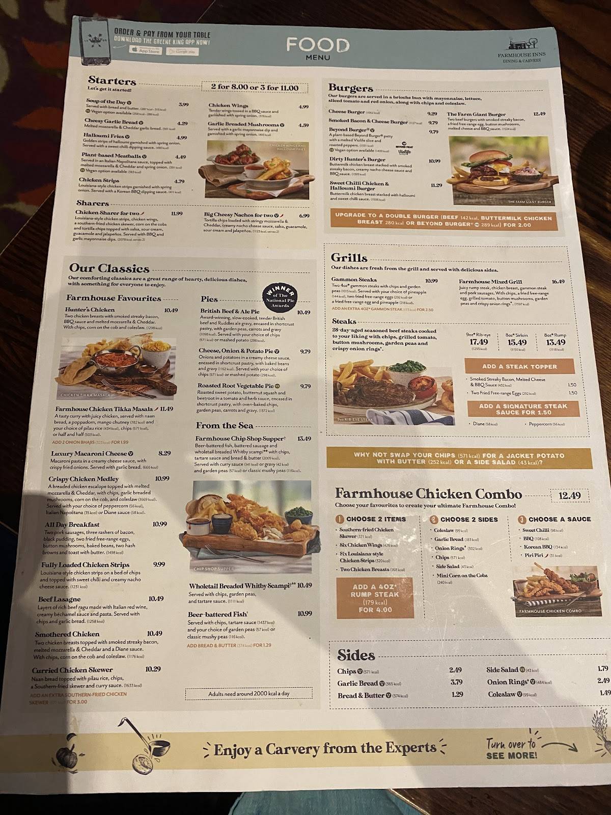 Menu at Willow Farm - Dining & Carvery pub & bar, Cramlington, Willow Court