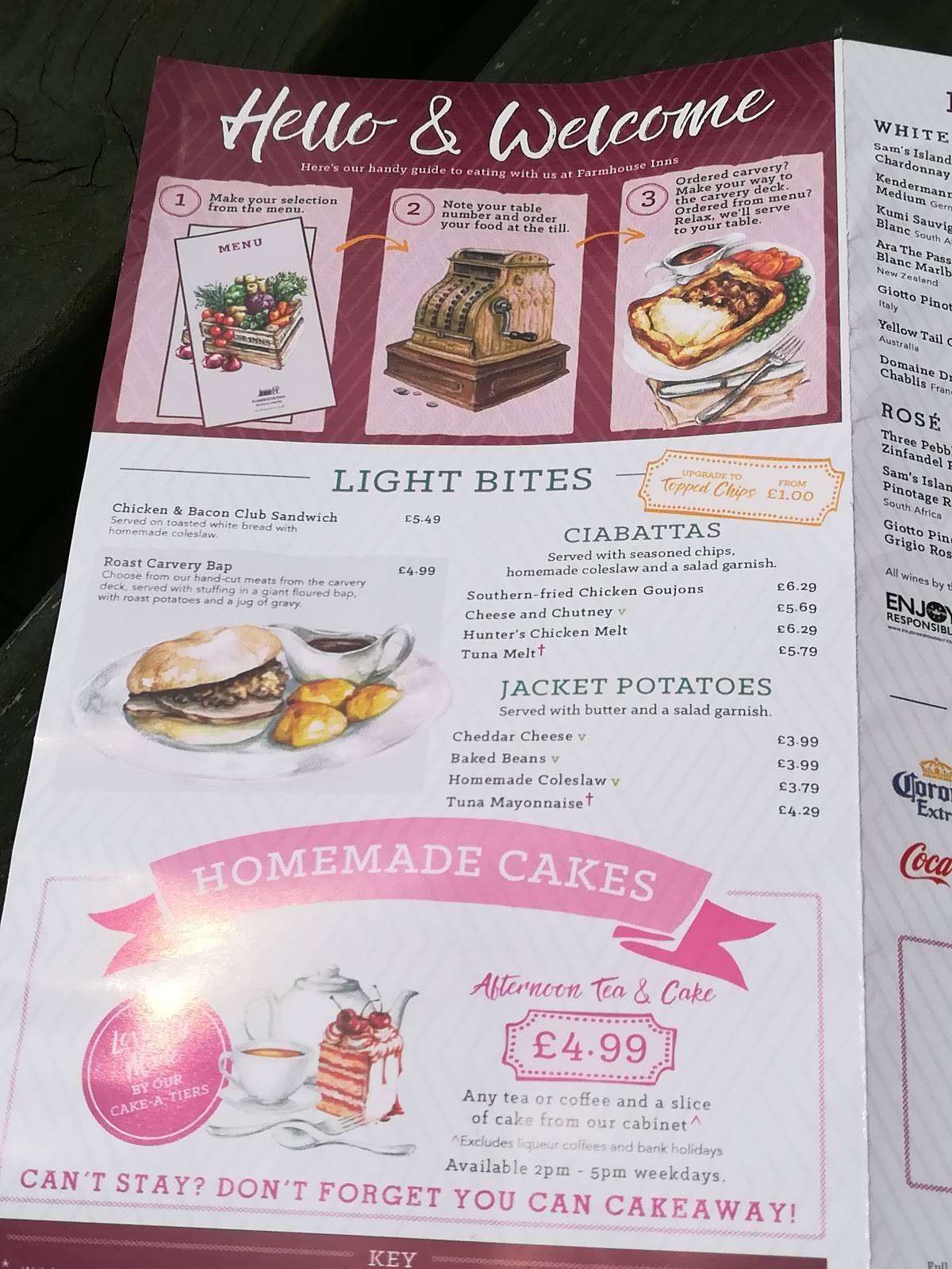 Menu at Willow Farm - Dining & Carvery pub & bar, Cramlington ...