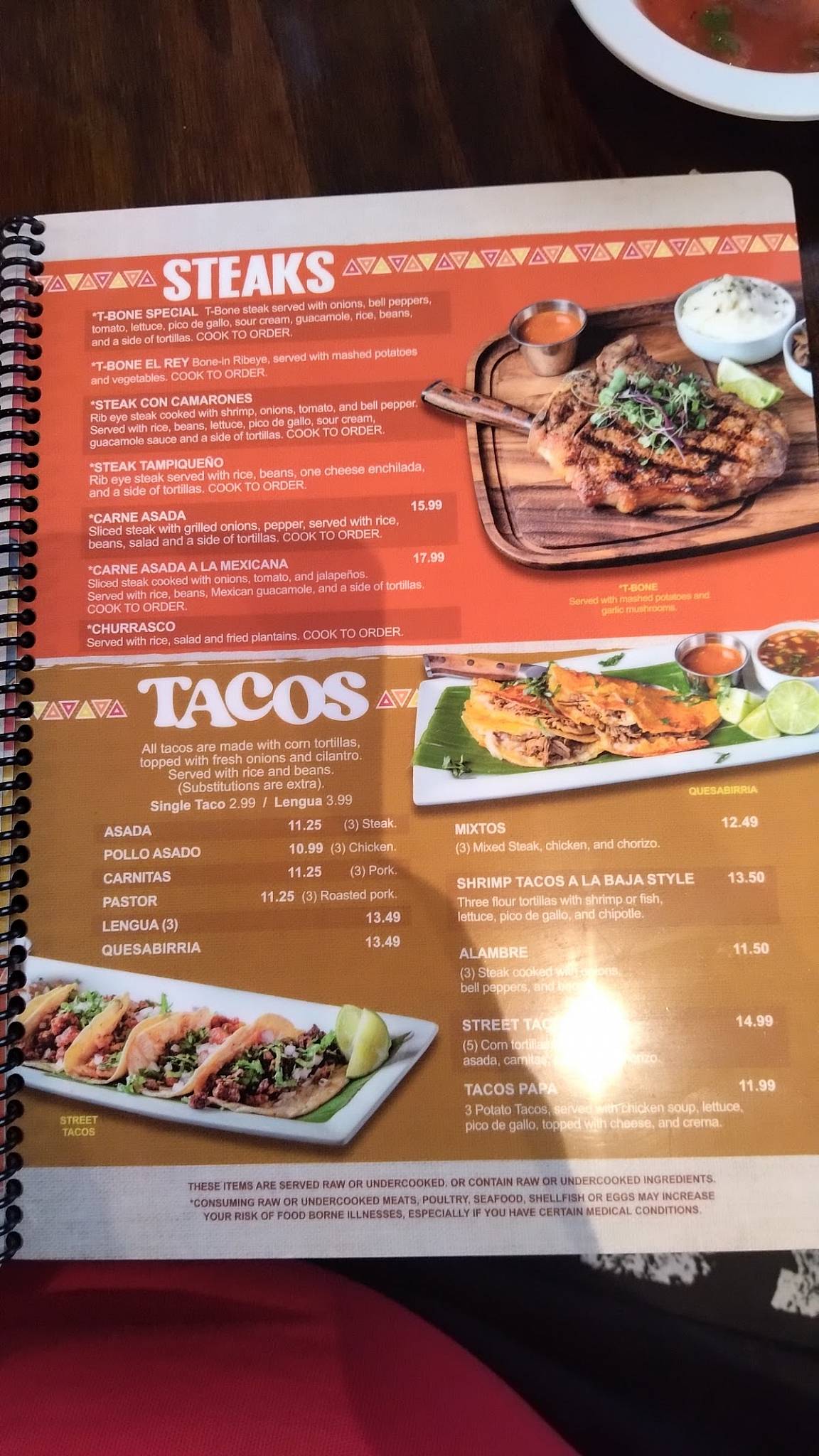 Menu at El Patio Mexican Restaurant, Winder