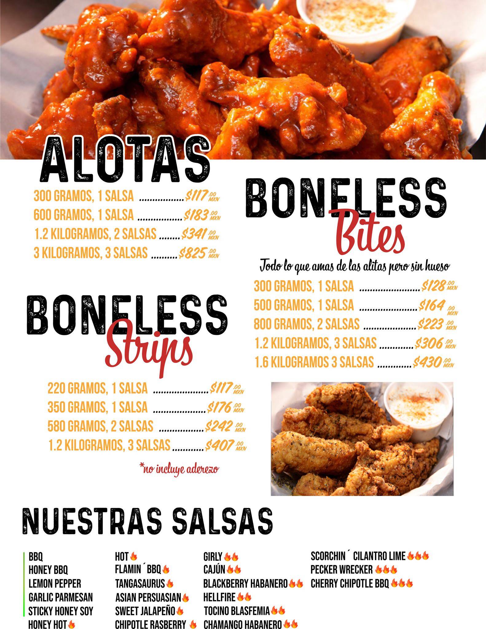 Wing daddy's menu store