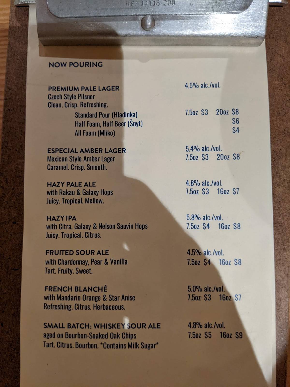 Menu at Next Door pub & bar, Winnipeg