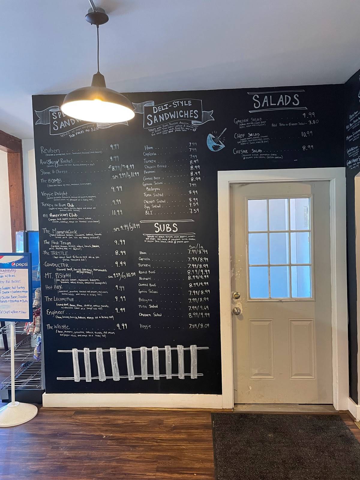 Menu at Ted's Trackside Grill restaurant, Winthrop