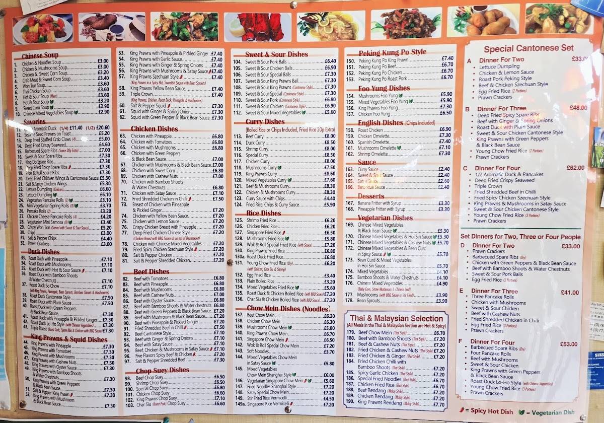 Menu at Wok n' Roll fast food, Great Malvern