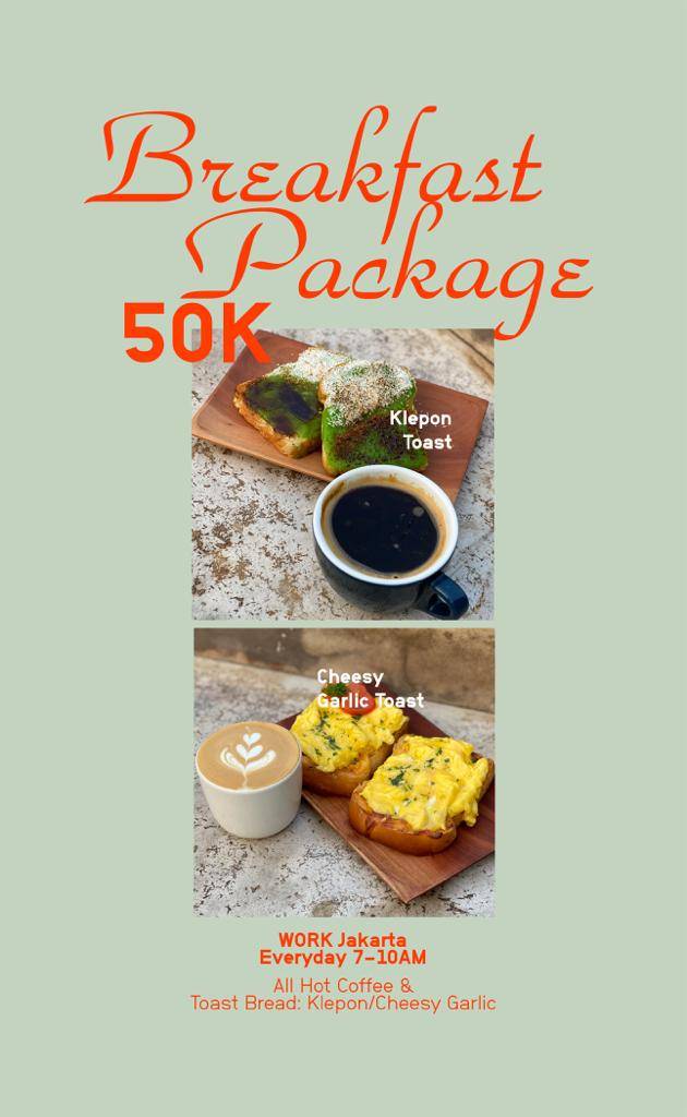 Menu at Work Coffee Jakarta restaurant, South Jakarta