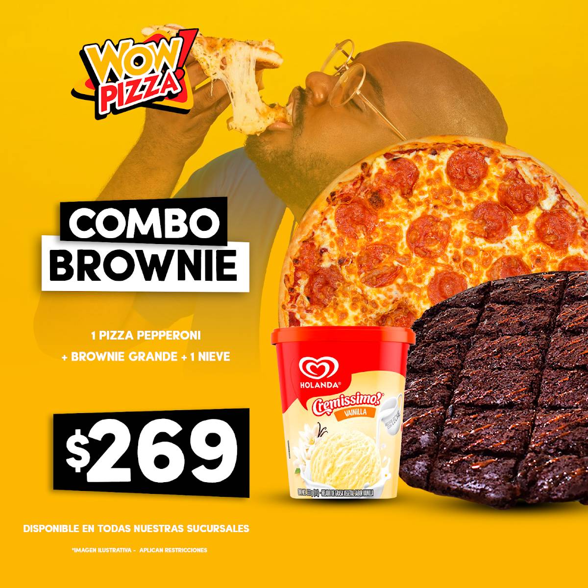 Carta de pizzería Wow Pizza Obrera, Monclova