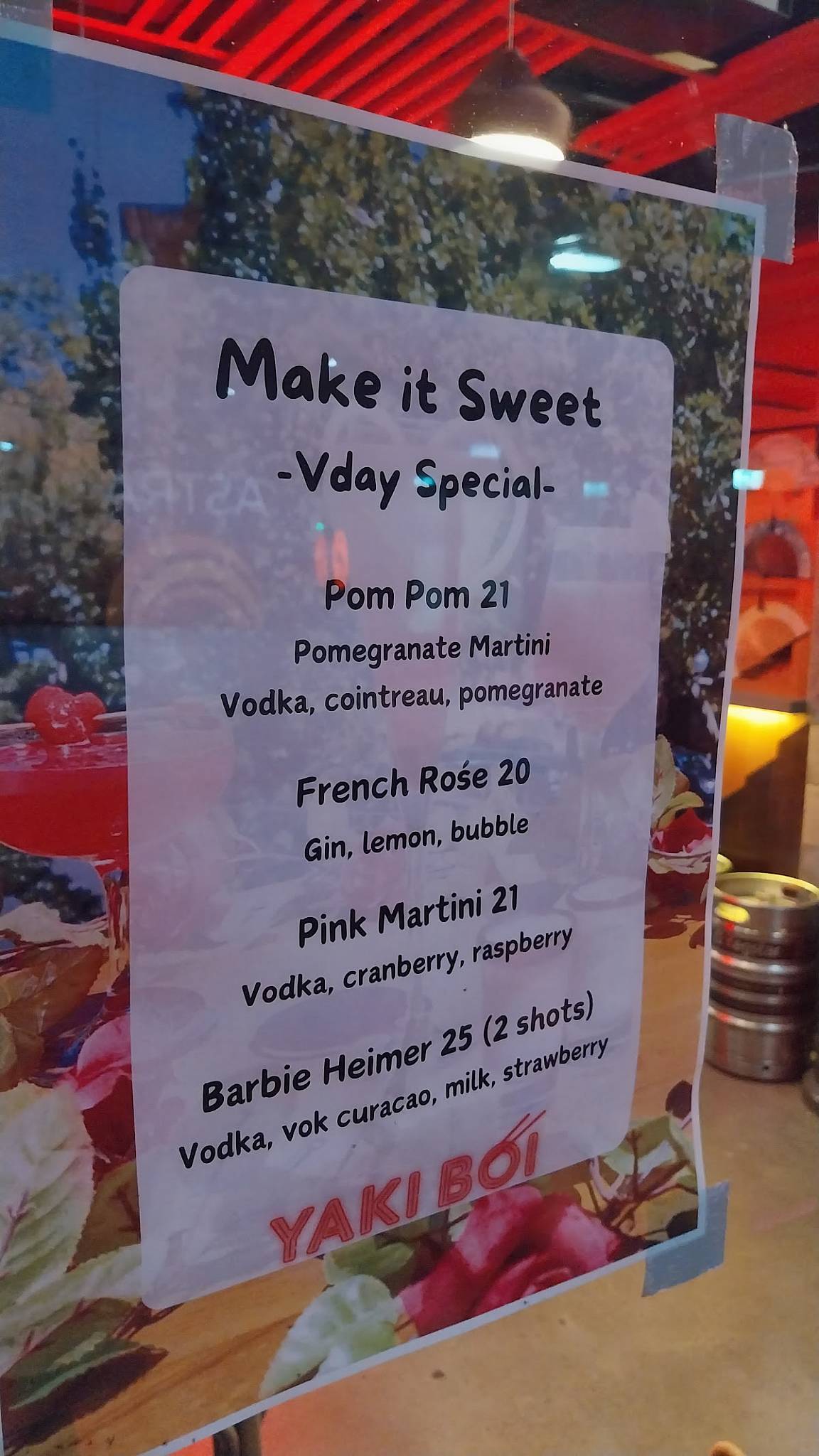 Menu at Yaki Boi Braddon restaurant, Braddon