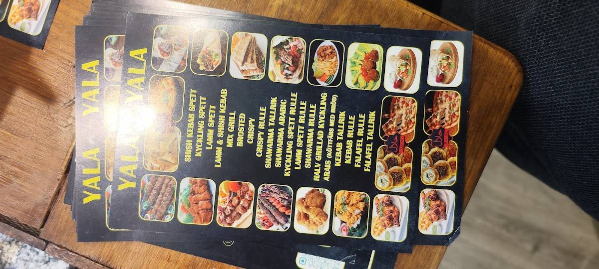 Menu at Yala Yala restaurangen restaurant, Linköping