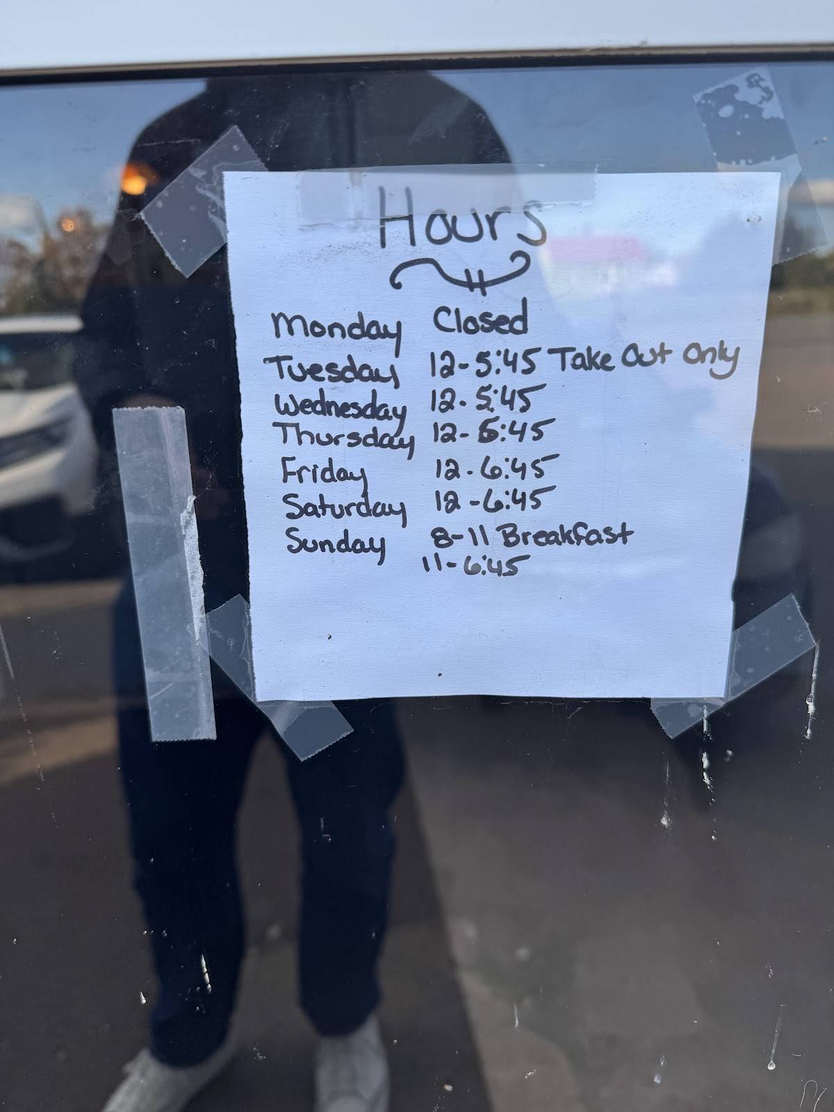 Menu at Yaps Place/Leetiks Service Center restaurant, River John