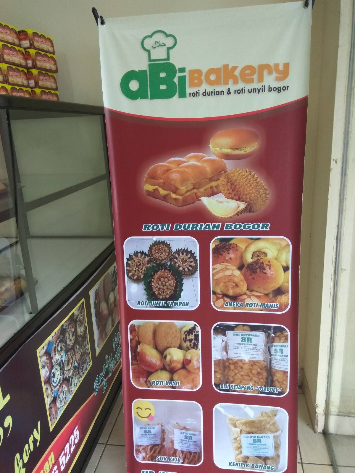 Menu at aBi Bakery, roti unyil, Cimandala