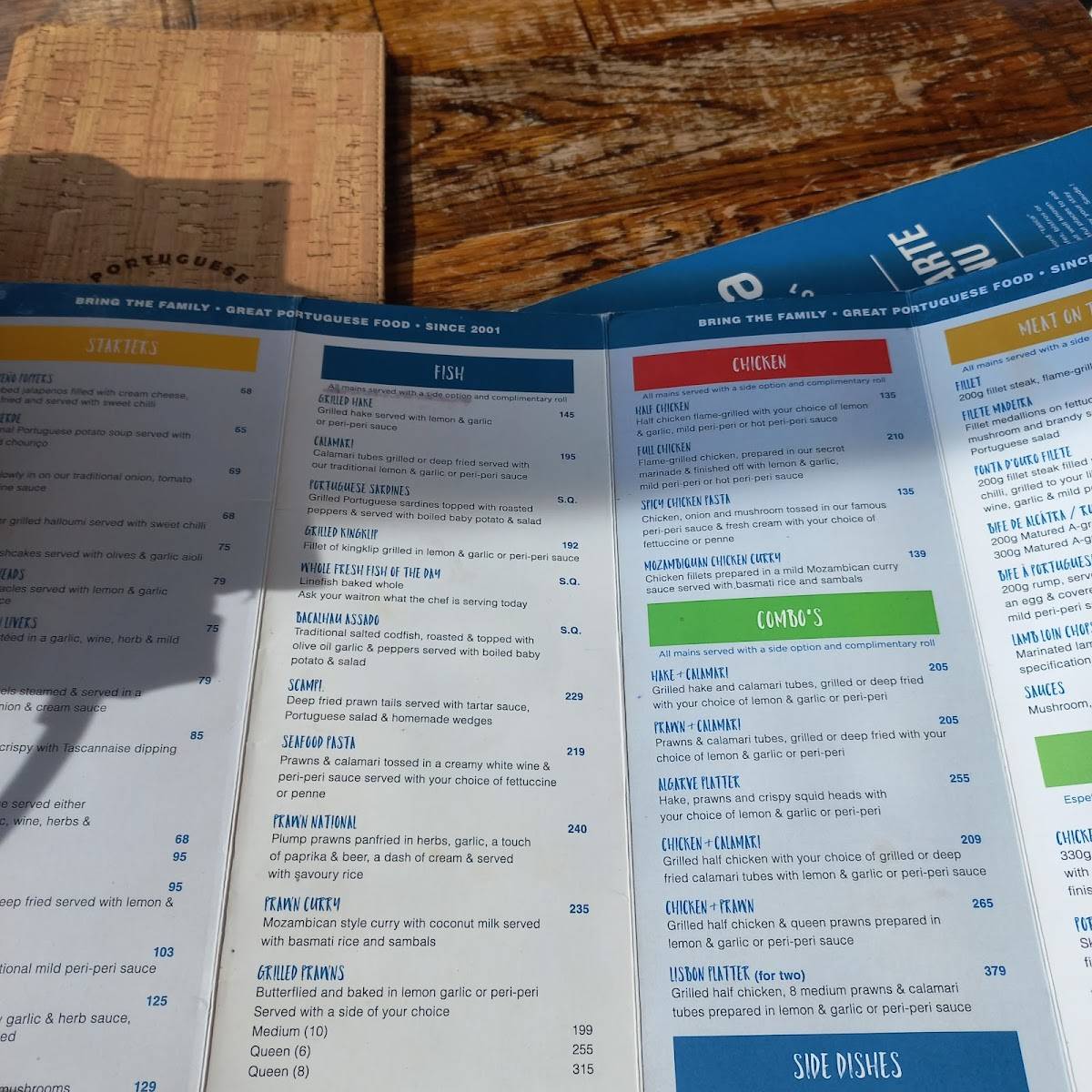 Menu at atasca restaurant, Durban, 171 Rodger Sishi Rd