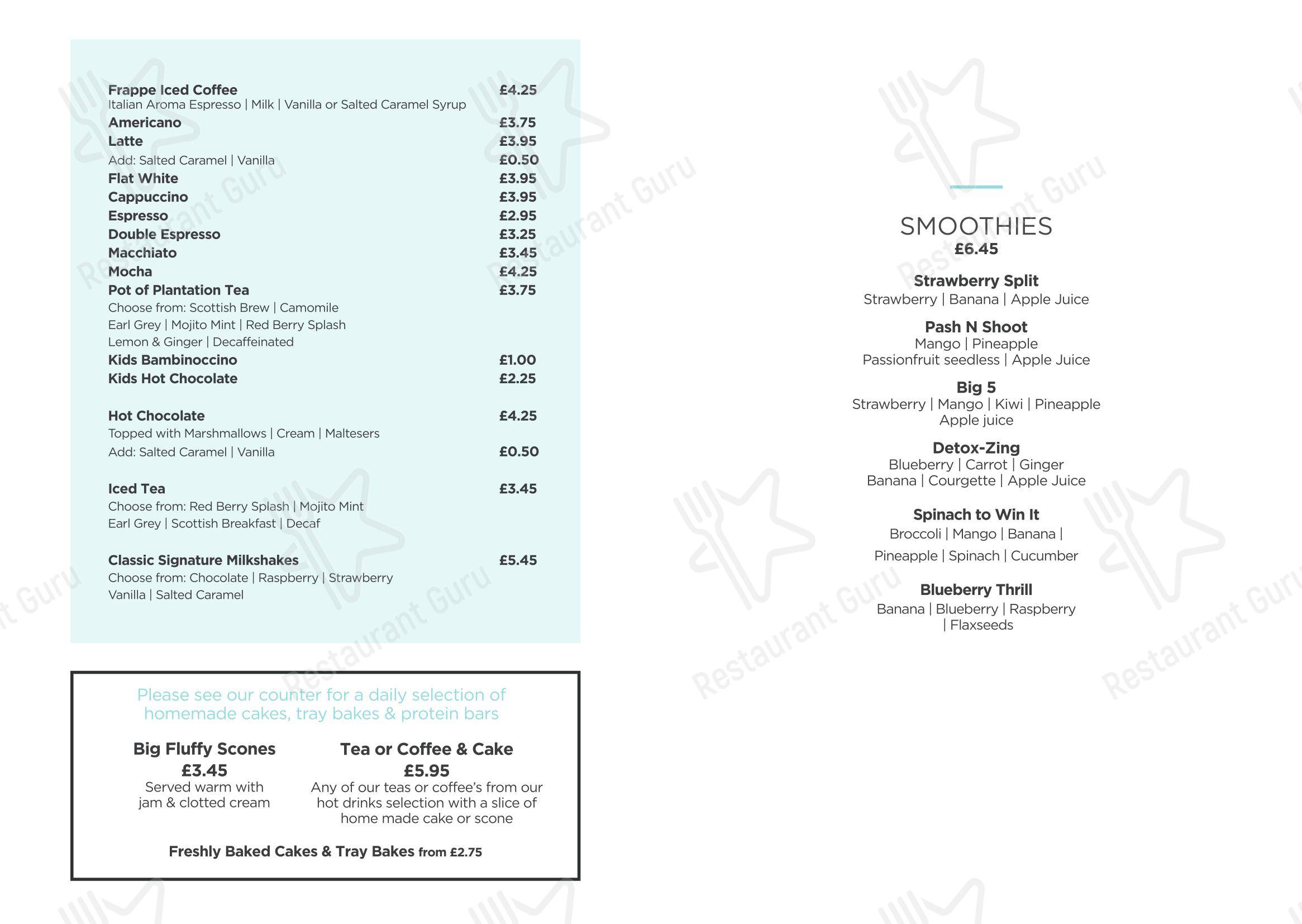 Menu at Bowfield Hotel & Spa restaurant, Johnstone