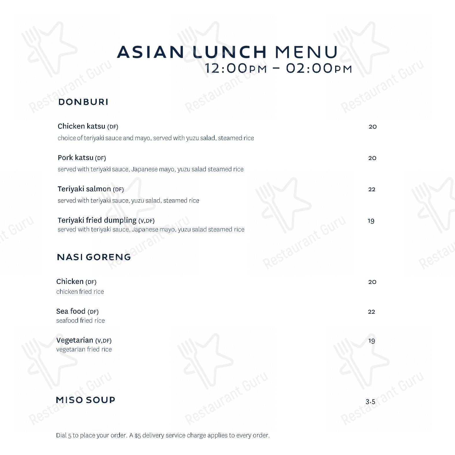 Menu at Caucus Restaurant, Wellington