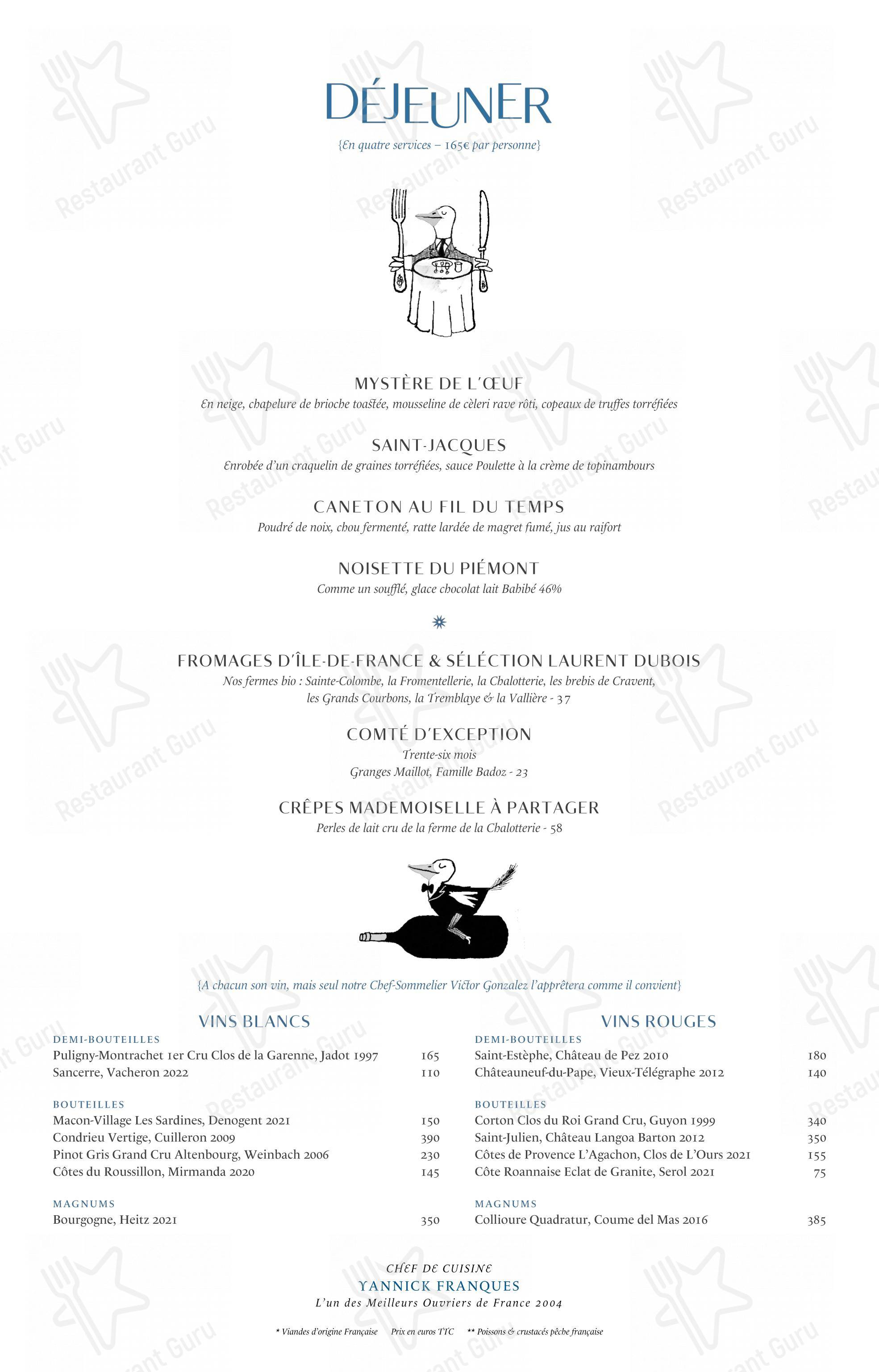Menu At La Tour D Argent Restaurant Paris 15 Quai De La Tournelle menu-at-la-tour-d-argent-restaurant-paris-15-quai-de-la-tournelle